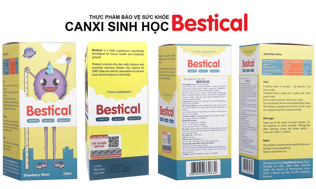 REVIEW Siro Canxi sinh học Bestical có tốt không? Mua chính hãng ở đâu?