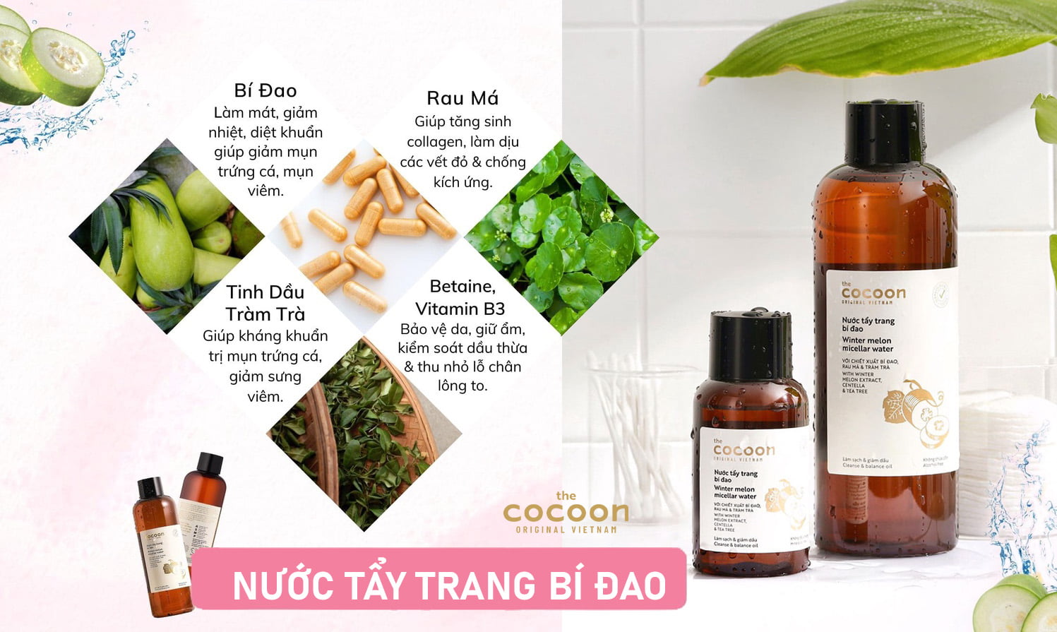 REVIEW Nước tẩy trang bí đao Cocoon Winter Melon Micellar Water có tốt ...